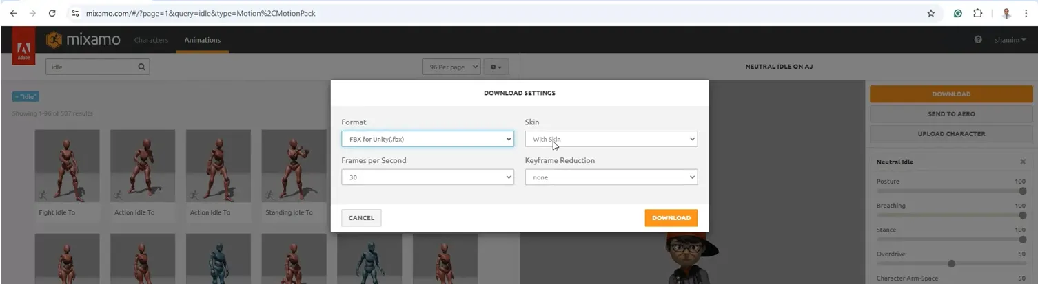 Importing and Animating 3D Models from Mixamo in Unity - Faramira